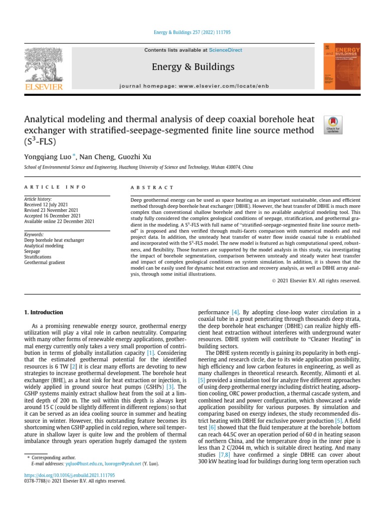 Luo Et Al Analytical Modeling And Thermal Analysis Of Deep Coaxial