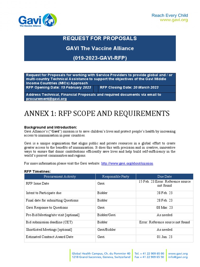RFP MICs Approach Services Providers | PDF | Request For Proposal ...