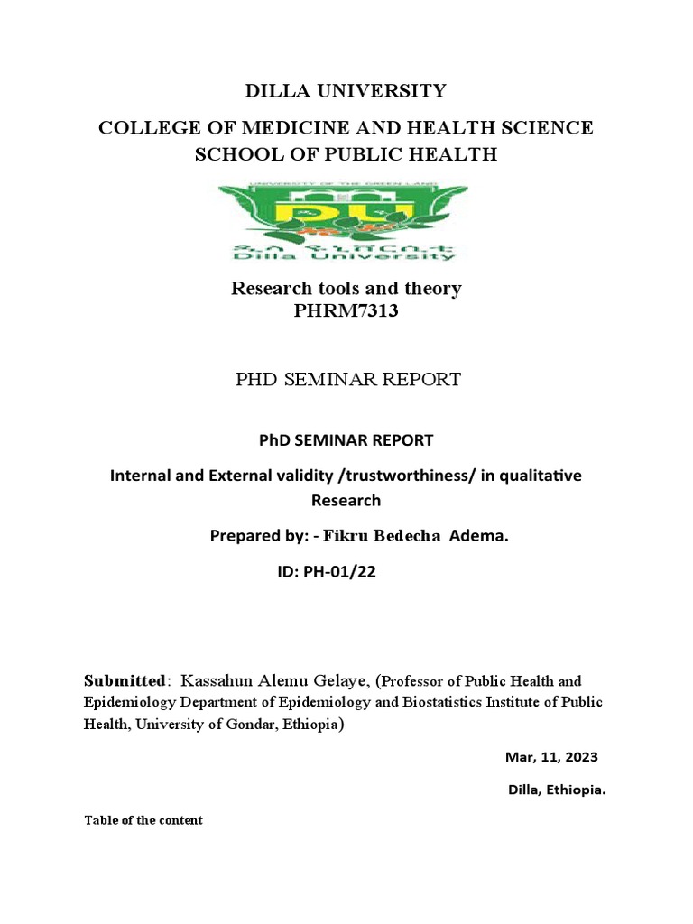 Dilla University College of Medicine and Health Science School of ...