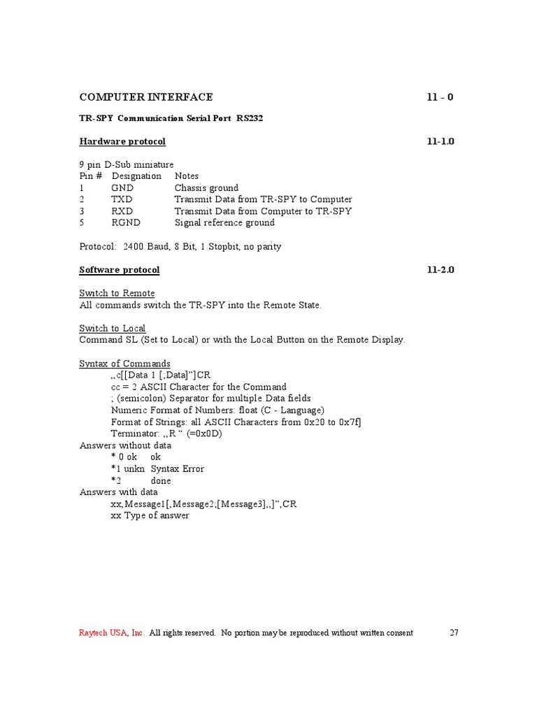 Übersetzungsmesskoffer Tettex 2793 Remote Manual | PDF | Manufactured Goods | Data Transmission