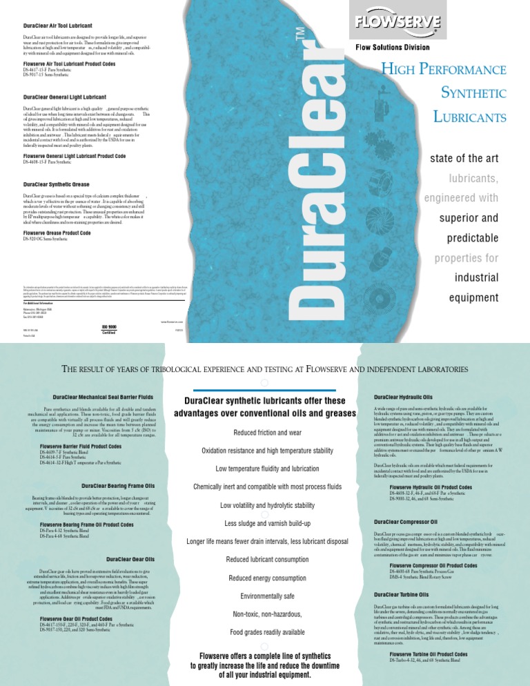 Duraclear | PDF | Lubricant | Motor Oil