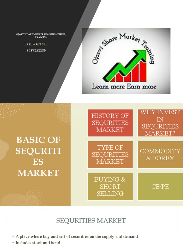 An Introduction to Securities Markets: Understanding the Basics of Investing in Stocks, Bonds ...