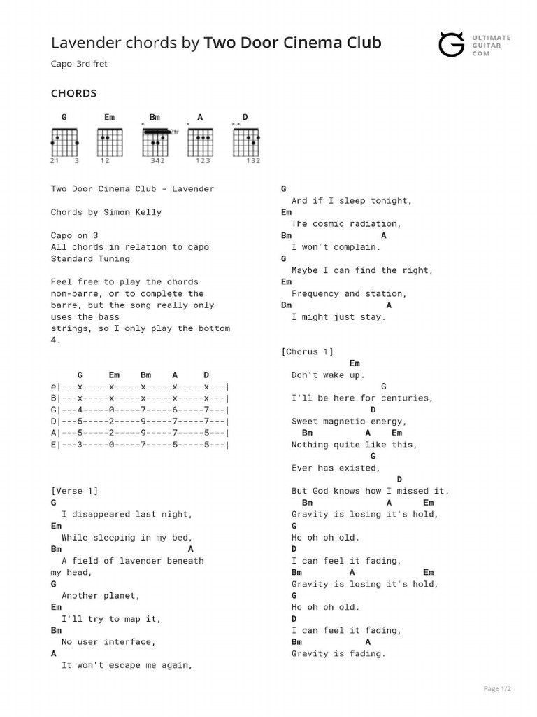 Lavender Chords | PDF