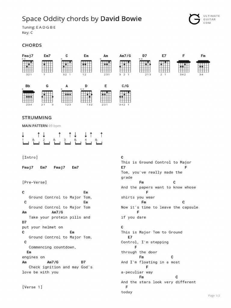 space oddity chords (1) | PDF