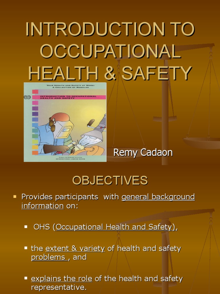 Introduction To Occupational Health & Safety | PDF | Occupational ...