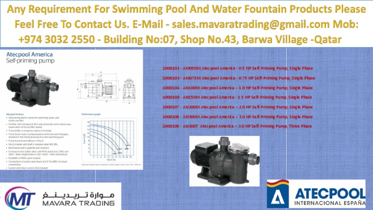 Atecpool America - Self-Priming Pump | PDF