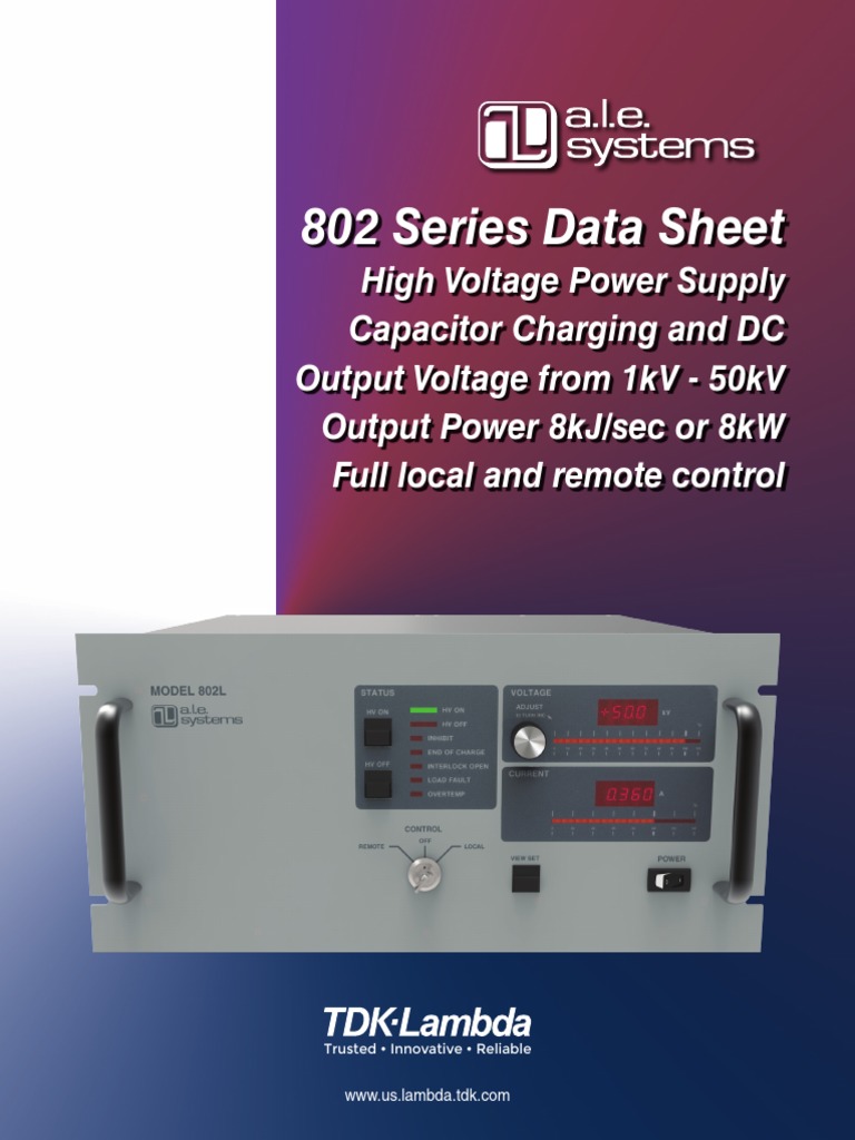 Datasheet - 802 Series PDF | PDF | Power Supply | Capacitor