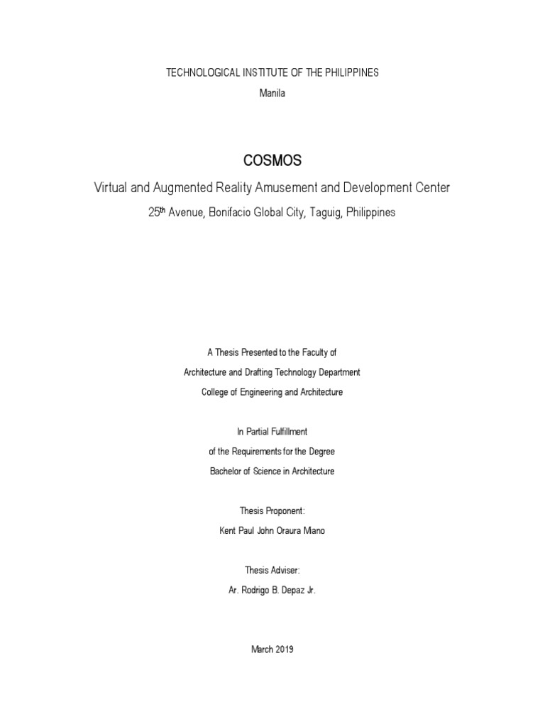 Thesis Book - Cosmos - Miano PDF | PDF | Virtual Reality | Augmented ...