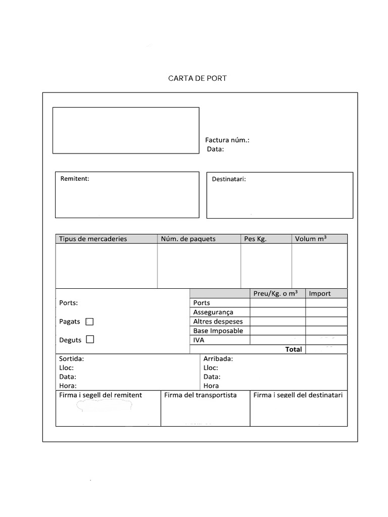 Carta de Porte | PDF