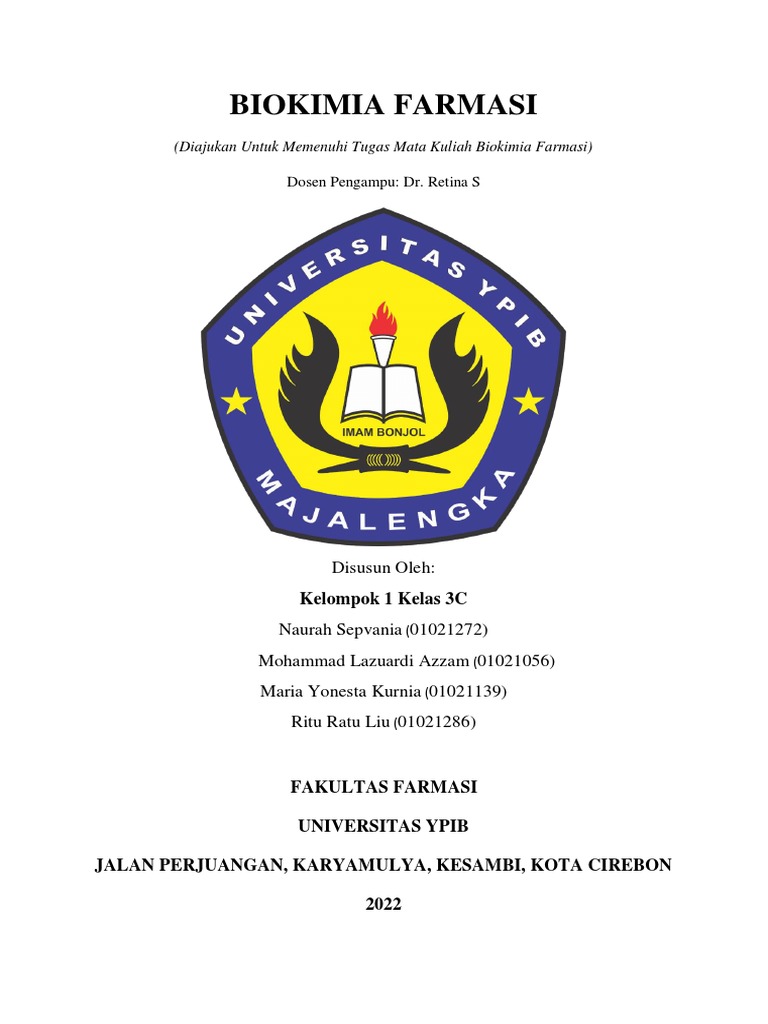 3C Kel.1 Biokimia Farmasi PDF | PDF | Sains & Matematika