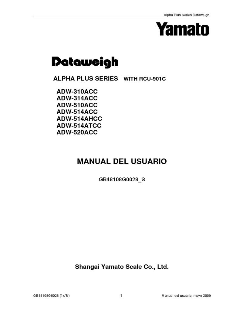 Manual Del Usuario Alpha Plus Series With Rcu-901c Adw-310acc Adw-314acc Adw-510acc Adw-514acc ...