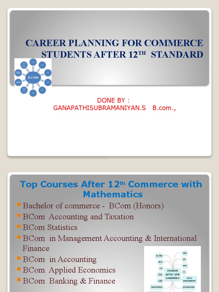 Career Options After 12th Commerce | PDF | Bachelor's Degree | Accounting