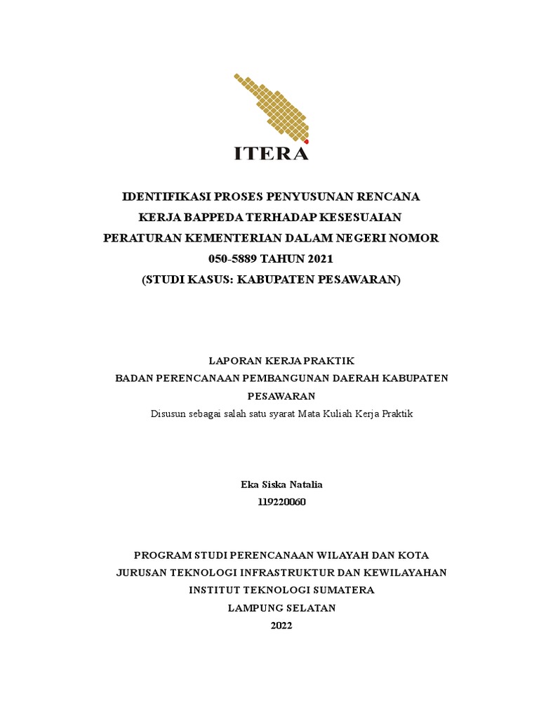 Penyusunan Renja Bappeda Pesawaran | PDF | Bisnis