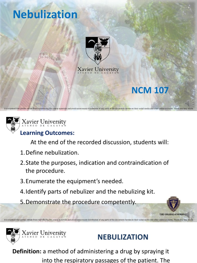 Nebulization | PDF | Clinical Medicine | Medicine