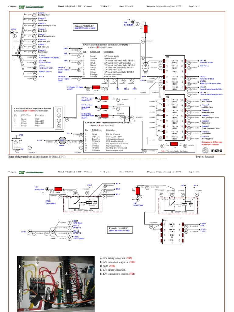 Gillig Main Electrical Diagram+ 2TFT - v1.1 | PDF | Manufactured Goods ...
