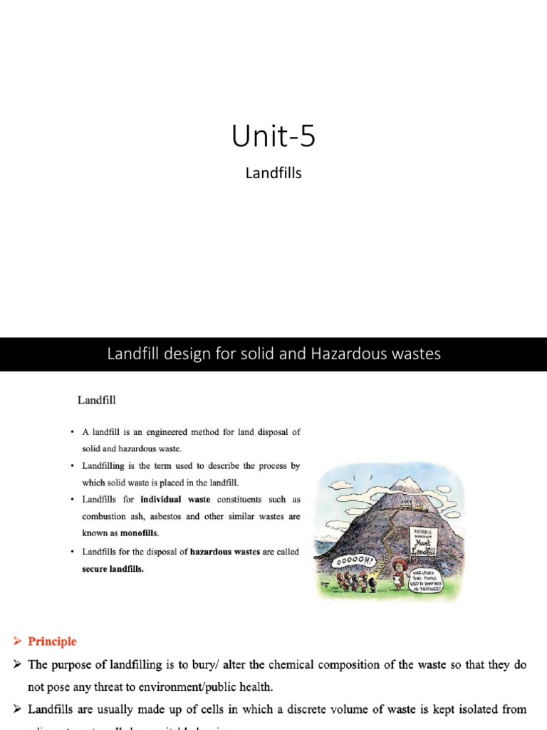 Landfill Design for Waste Management | PDF
