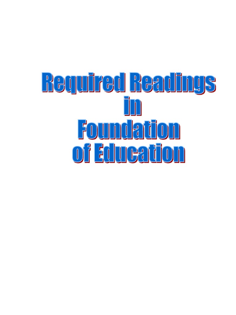 Required Readings | Download Free PDF | Teachers | Learning