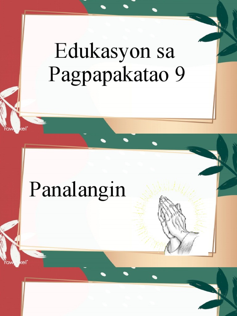 Kagalingan Sa Paggawa Day 1 PPT EDITED | PDF