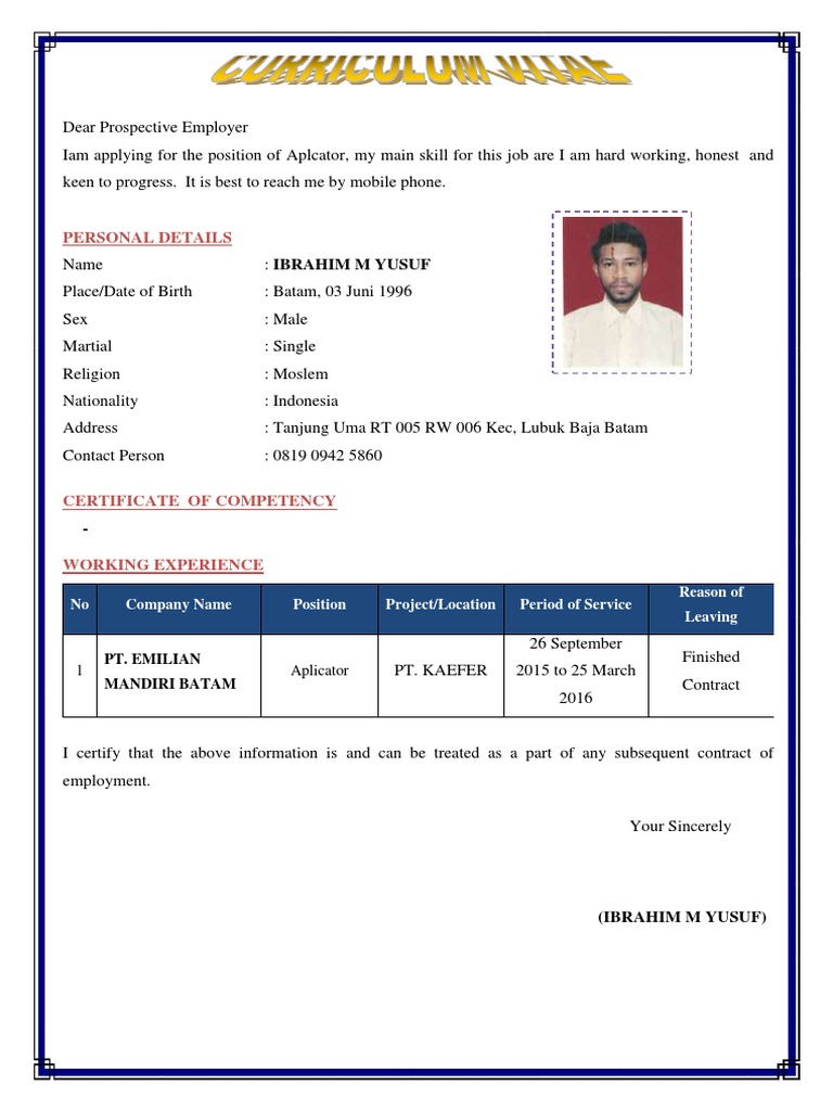 Cv. Ibrahim M Yusuf | PDF