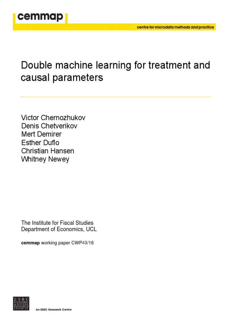 Double Machine Learning for Causal Estimation | PDF | Estimator ...