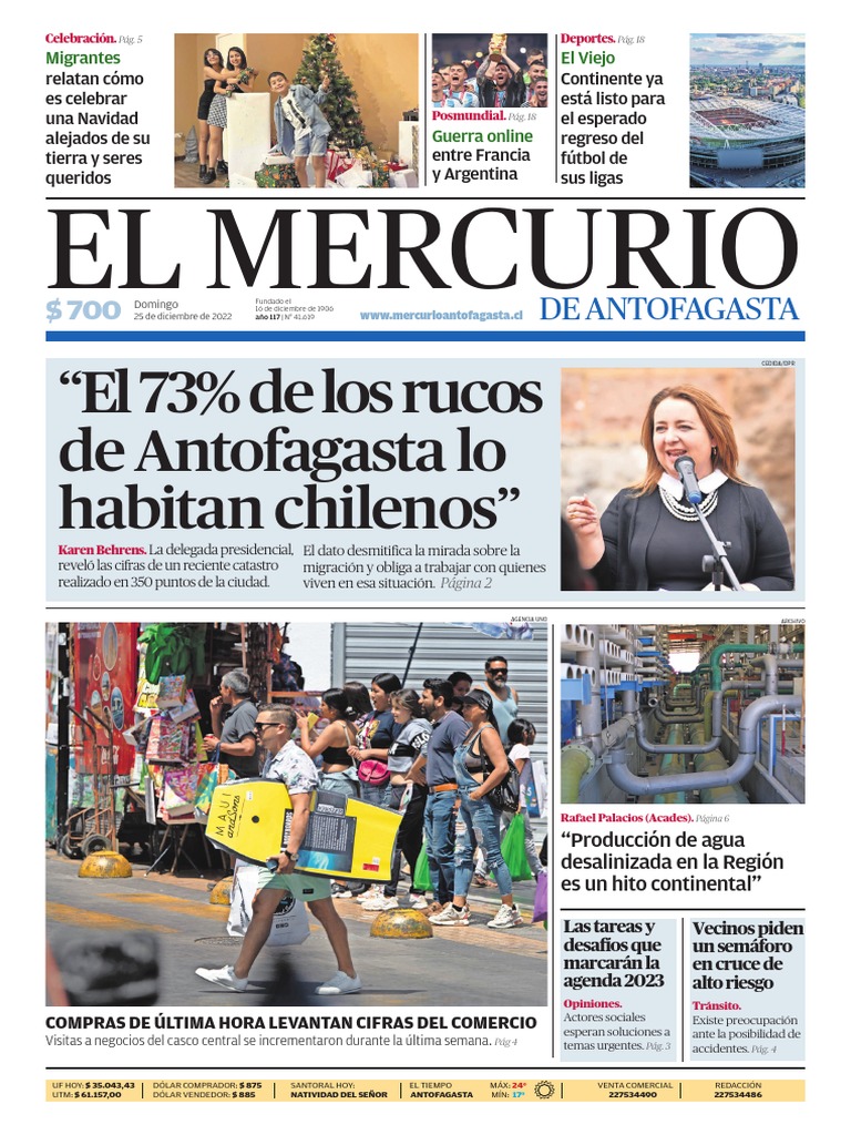 El Mercurio de Antofagasta 25122022 - 221225 - 104026 | PDF | Navidad | Chile