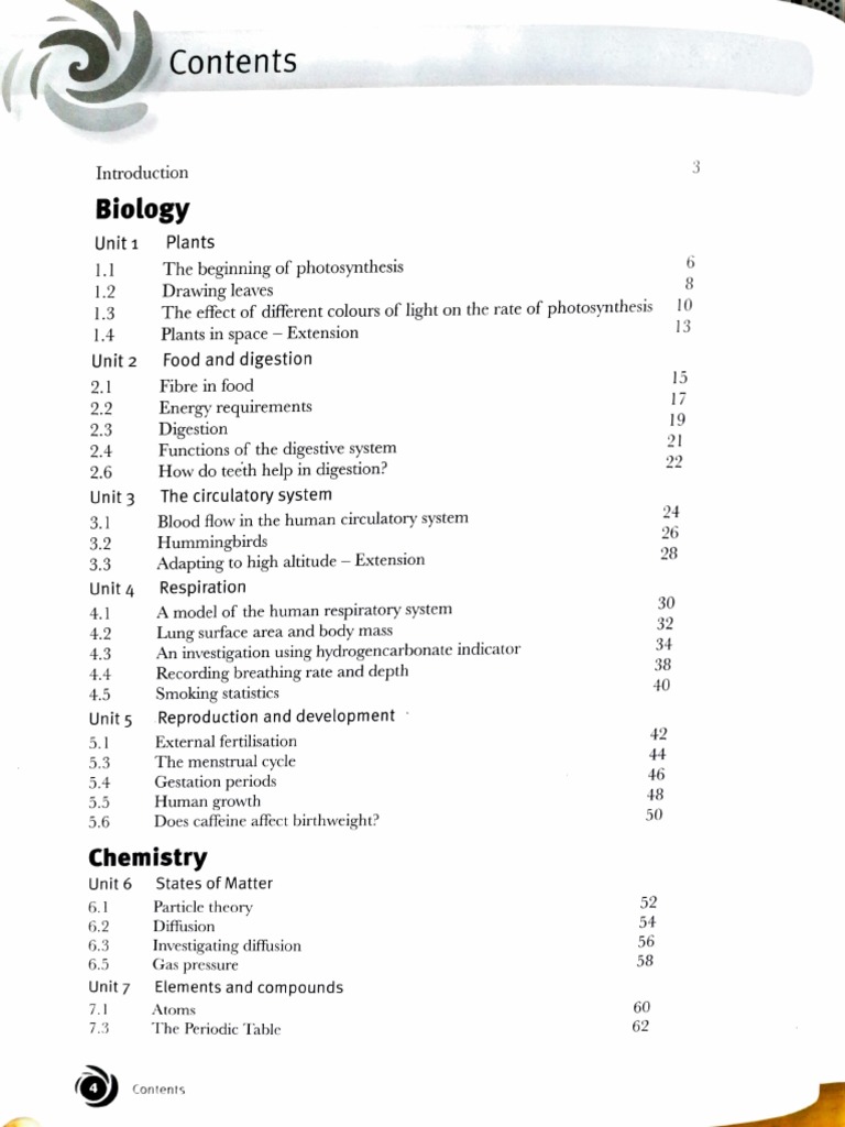 Year 8 Science Workbook Unit 1 | PDF | Light | Respiratory System