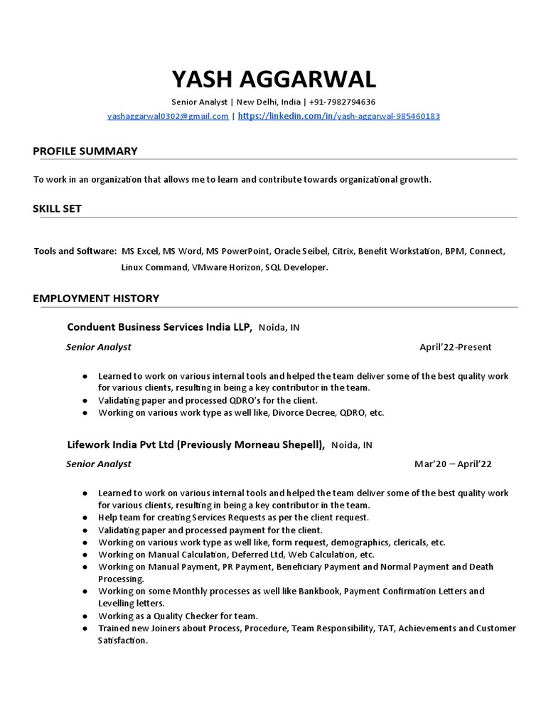 Yash Resume | PDF | Business | Software