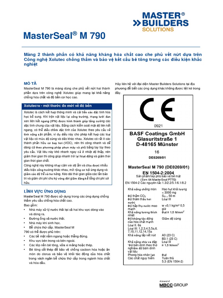 MasterSeal® M 790 (VIE) | PDF