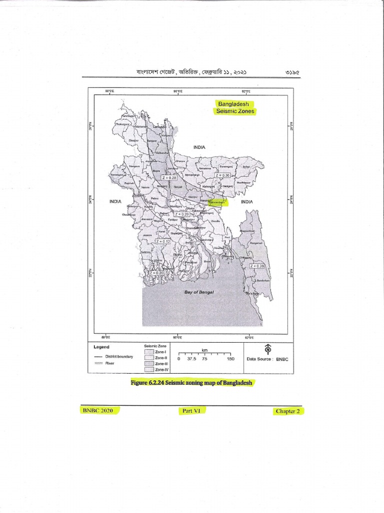 Bangladesh Seismic Zone Map | PDF