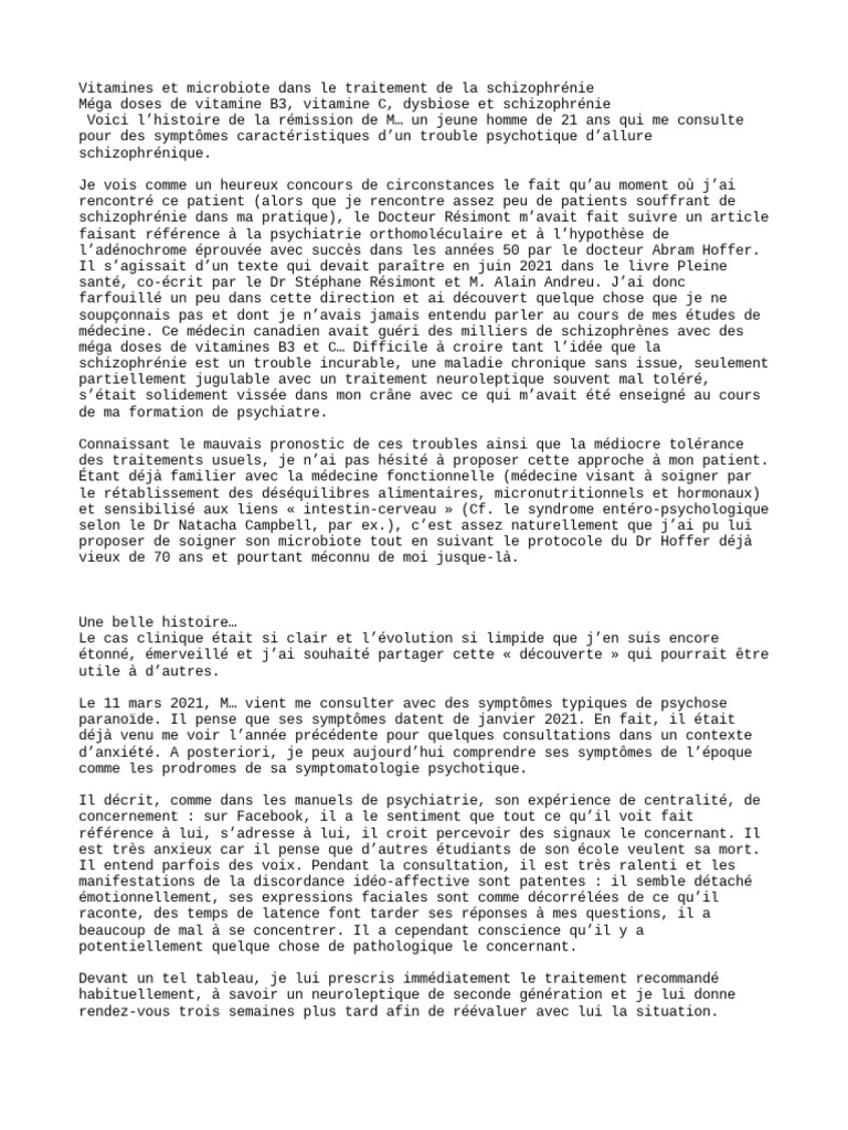 Vit c2 | PDF | Schizophrénie | Vitamine C
