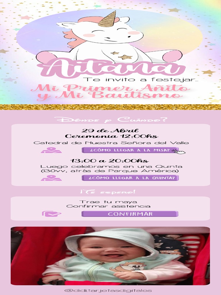 Aitana - Mi Primer Añito y Bautismo | PDF