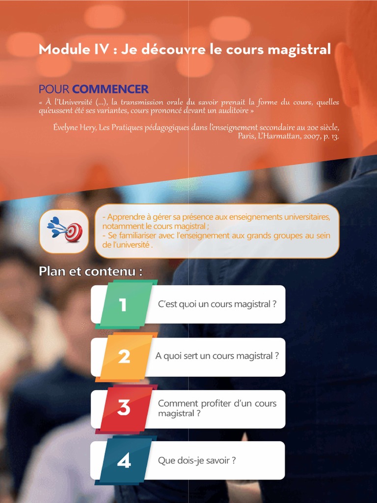 Module 4 Je Découvre Le Cours Magistral PDF | PDF
