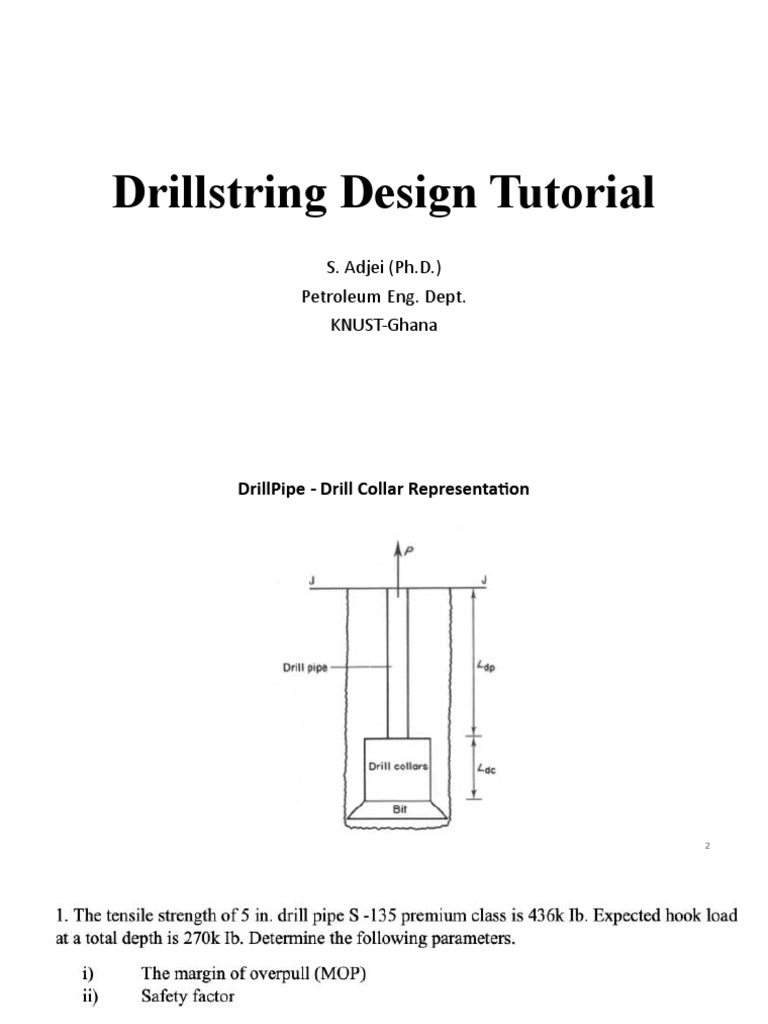 2c Drillstring Design Tutorial | PDF | Home & Garden | Technology ...