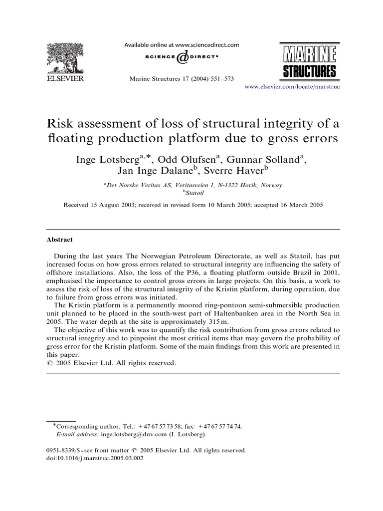 Gross Errors Pdf Risk Reliability Engineering