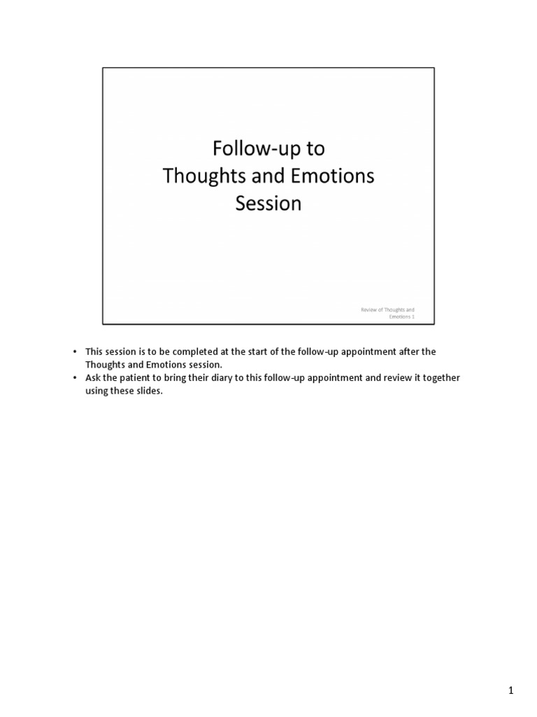 Thoughts and Emotions Review-Notes PDF | PDF | Tinnitus | Subjective ...