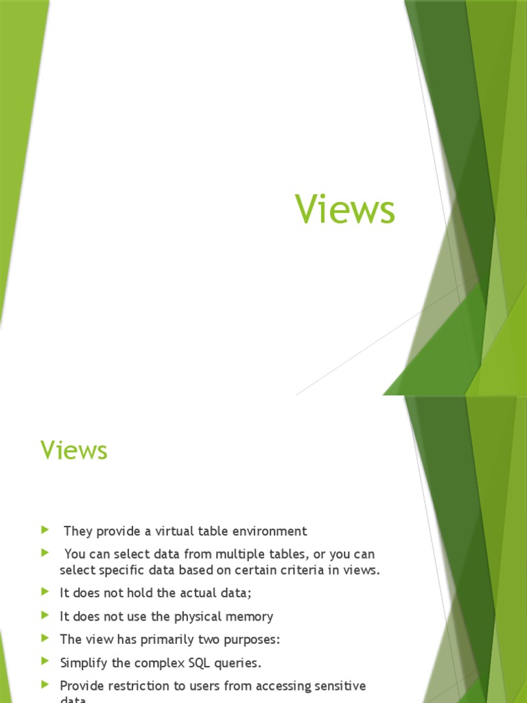 Views and Its Types | PDF