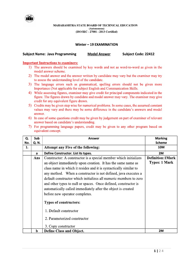w-19 JPR Model Answer | PDF