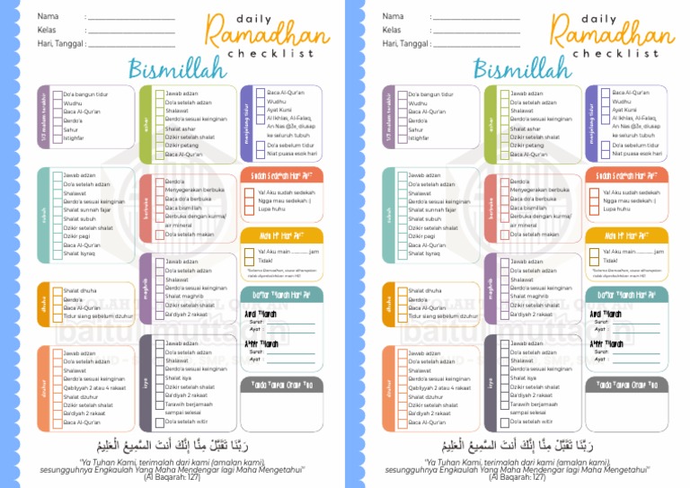 Panduan Ibadah Harian Ramadhan | PDF