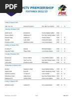 Betway Premiership Fixtures 2025-26 | PDF | Sports | Association Football