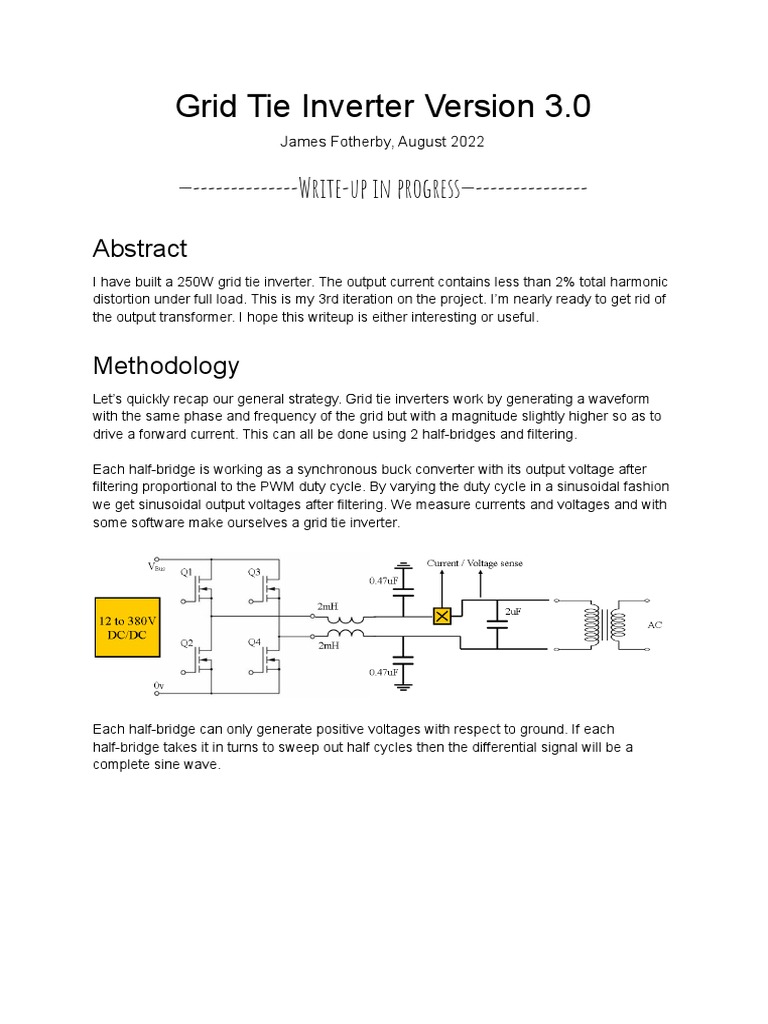 Grid Tie Inverter Version 3 | PDF | Power Inverter | Capacitor