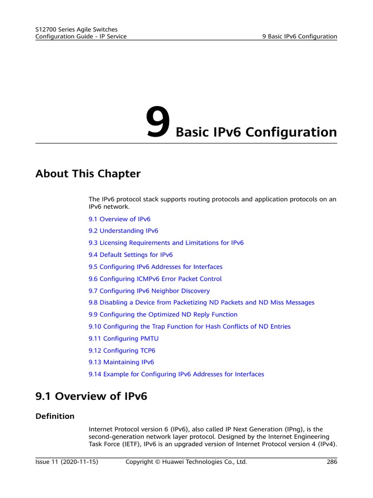 01-09 Basic IPv6 Configuration PDF | PDF | I Pv6 | Ip Address
