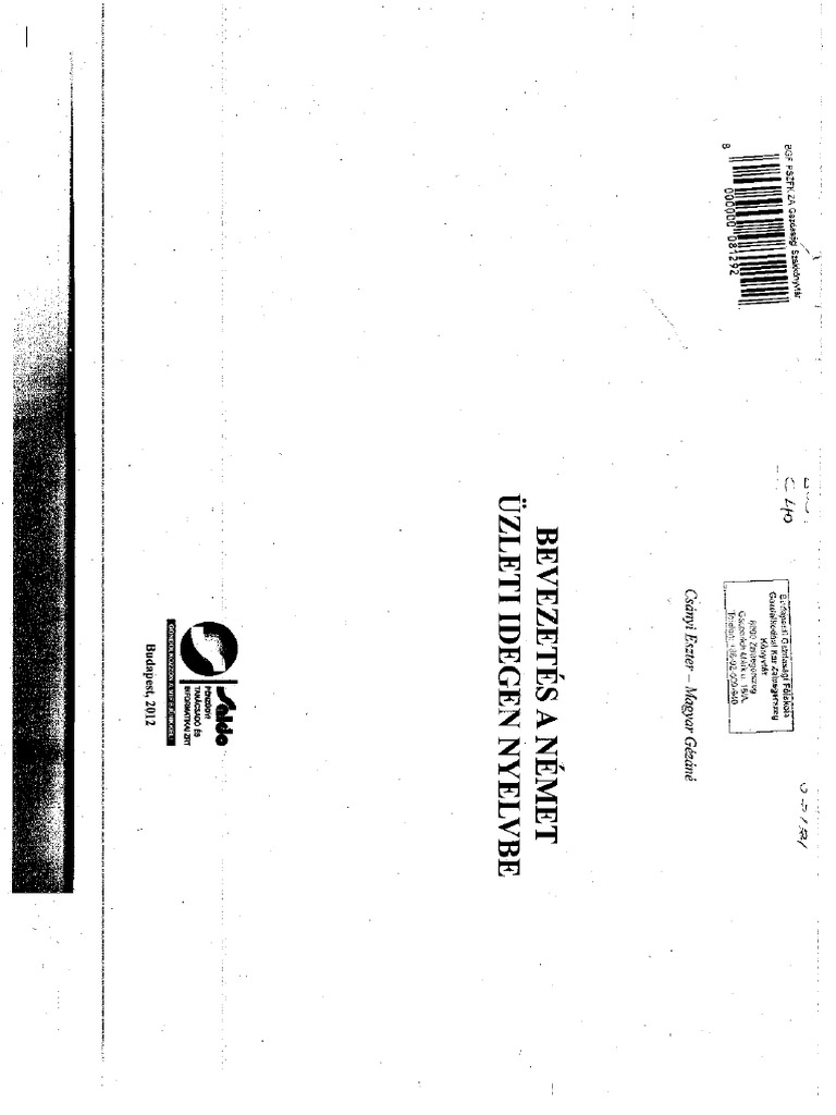 Német Üzleti Nyelv I. | PDF