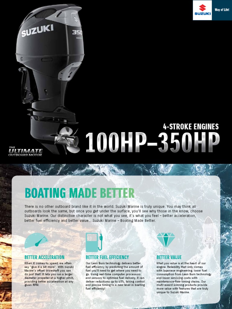 Suzuki DF100 350A Brochure 05 19 LR | PDF | V6 Engine | Engines