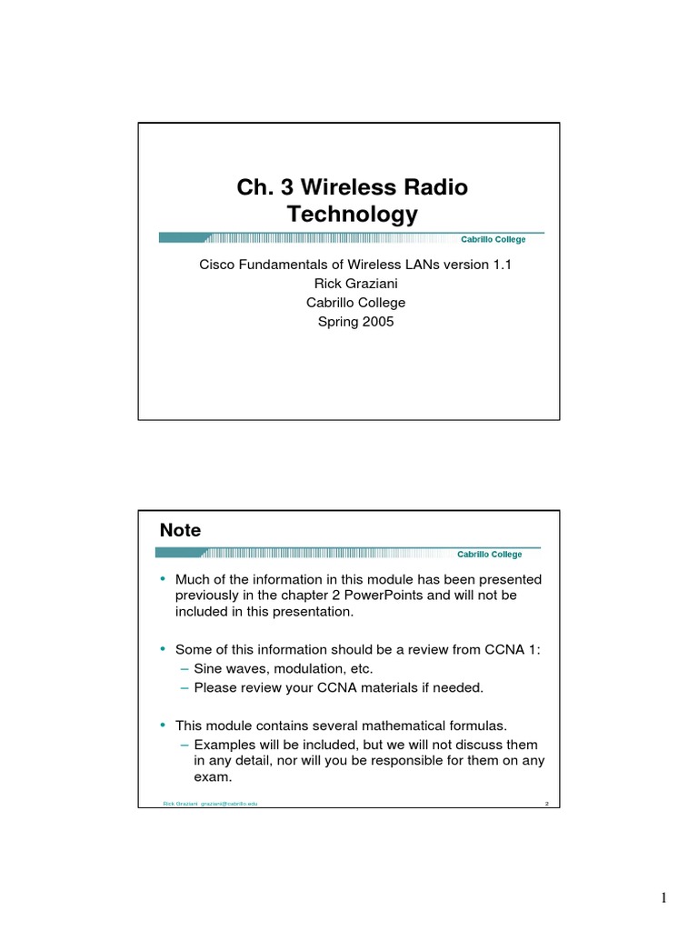 Wireless RadioTechnology | PDF | Decibel | Attenuation