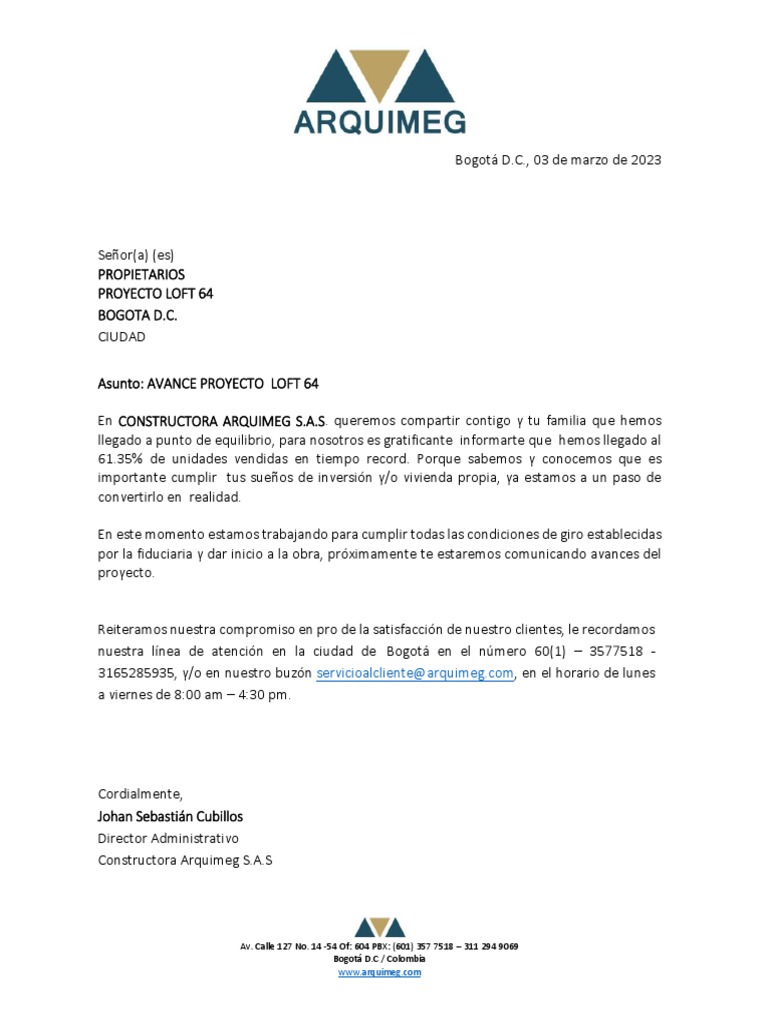 Avance Proyecto Loft 64 PDF | PDF