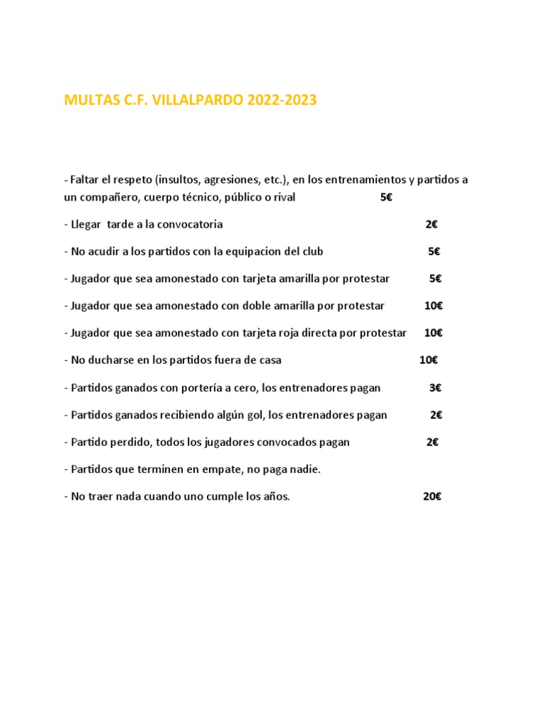 Multas 22-23 | PDF