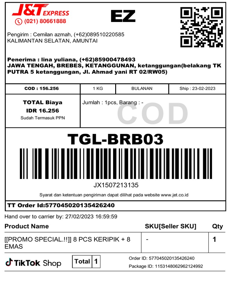 02-24 - 15-35-38 - Packing List+shipping Label PDF | PDF