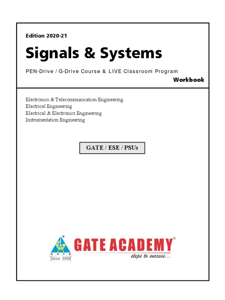 Signals & Systems Workbook PDF | PDF | Laplace Transform | Fourier ...