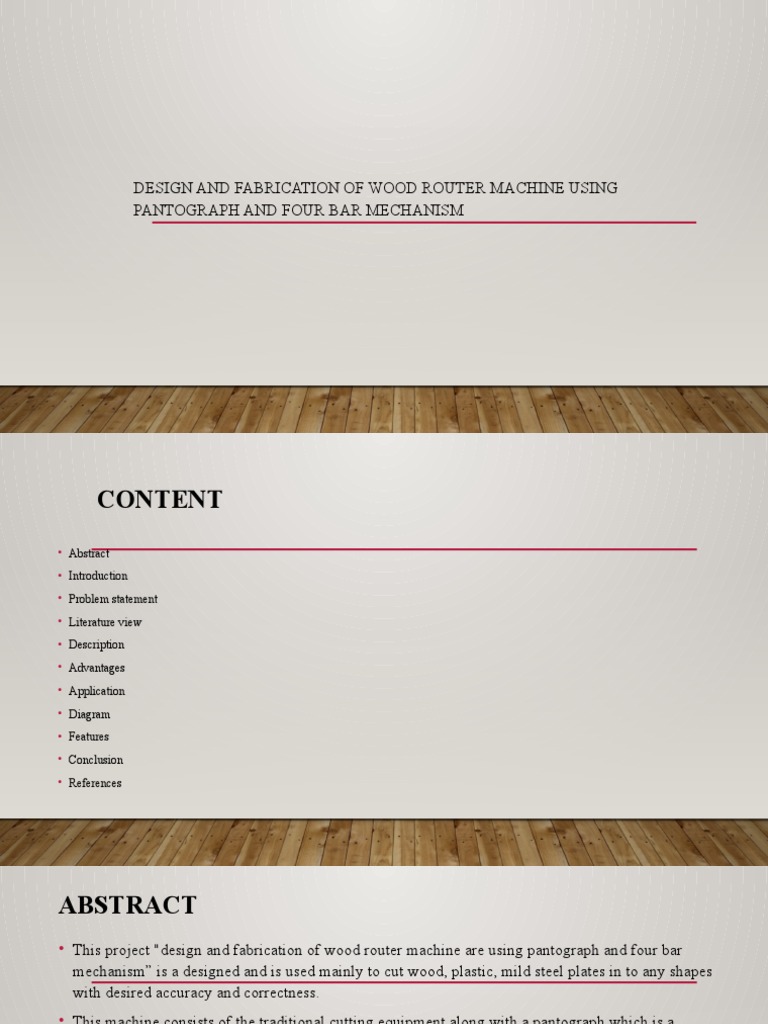 Router Machine Using Pantograph and Four Bar Mechanism | PDF | Machines ...