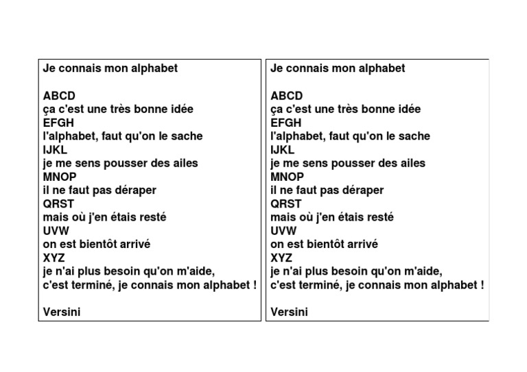 Je connais mon alphabet : une idée géniale | PDF